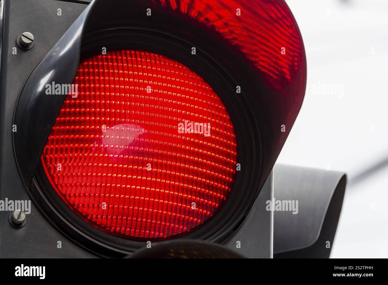 A traffic light shows red. Symbolic photo for stop, end. Austria Stock ...