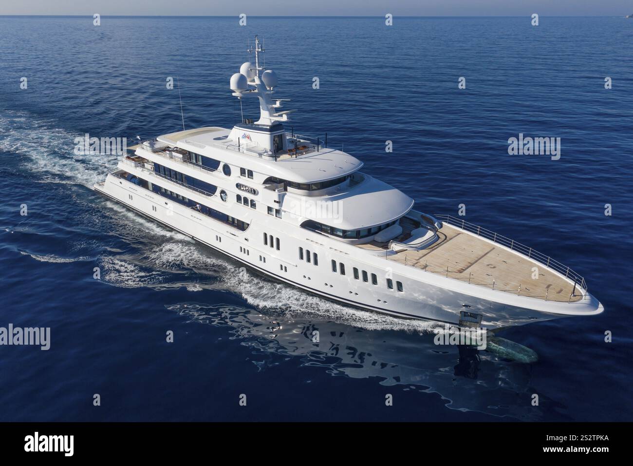 Aerial view 74 metre motor yacht AURORA, delivered in 2017 by the ...