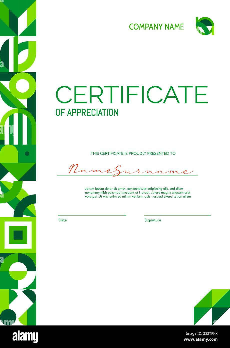 Environment ecology theme, certificate of appreciation template with ...