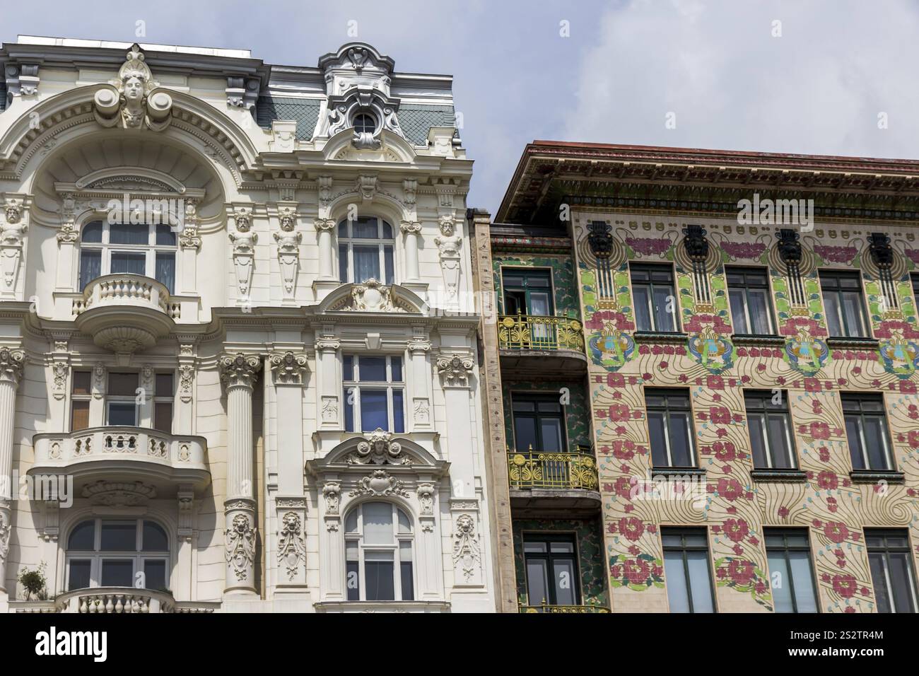 The Viennese row houses on Vienna's Naschmarkt. Architecture by Otto ...