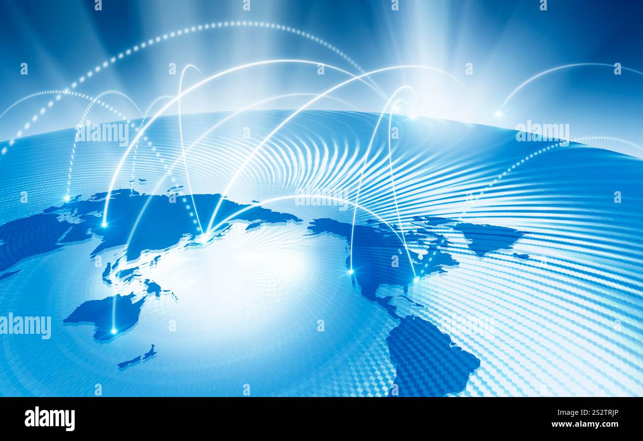 World network map hi-res stock photography and images - Alamy