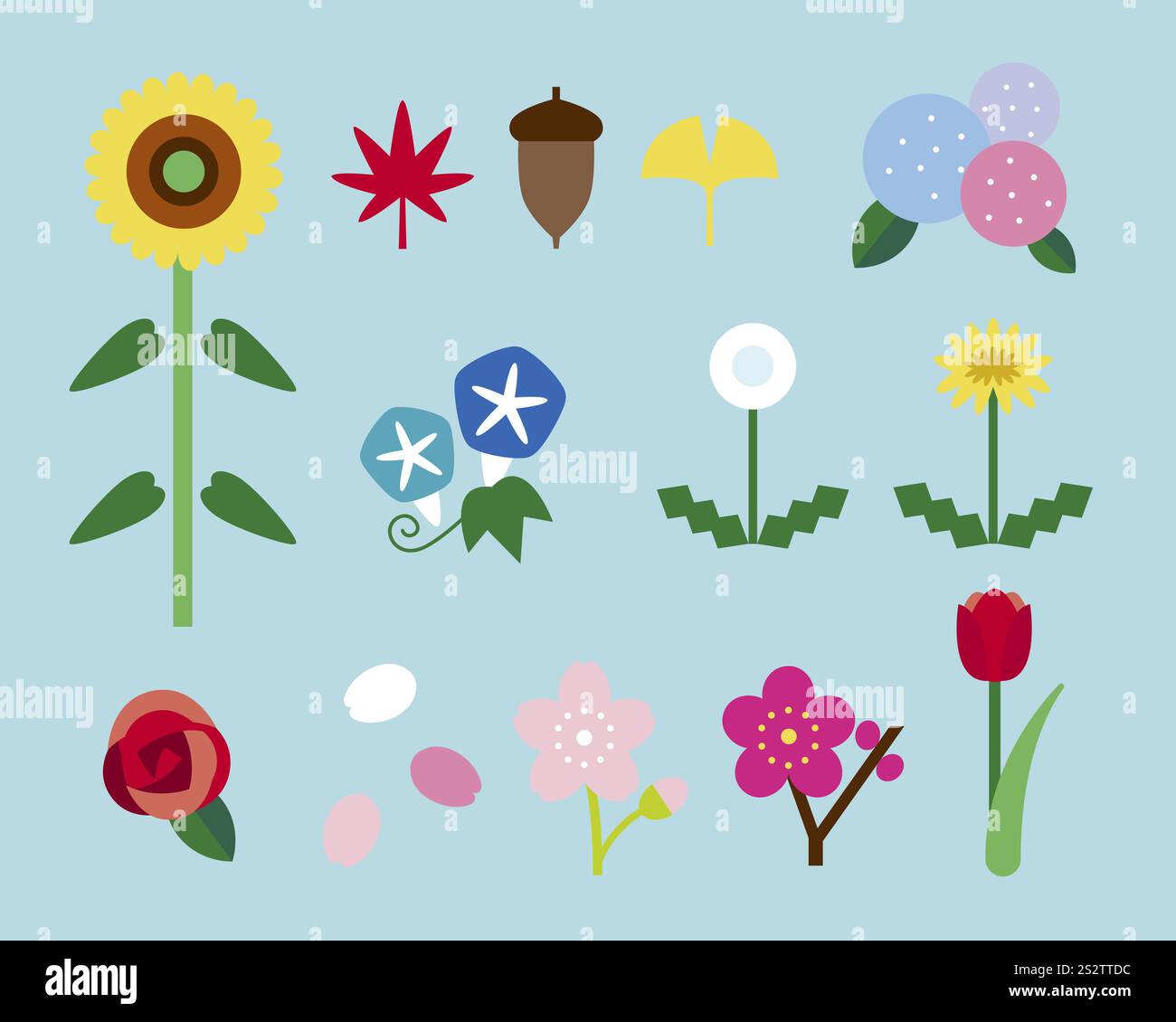 Nature's four seasons Stock Photo - Alamy