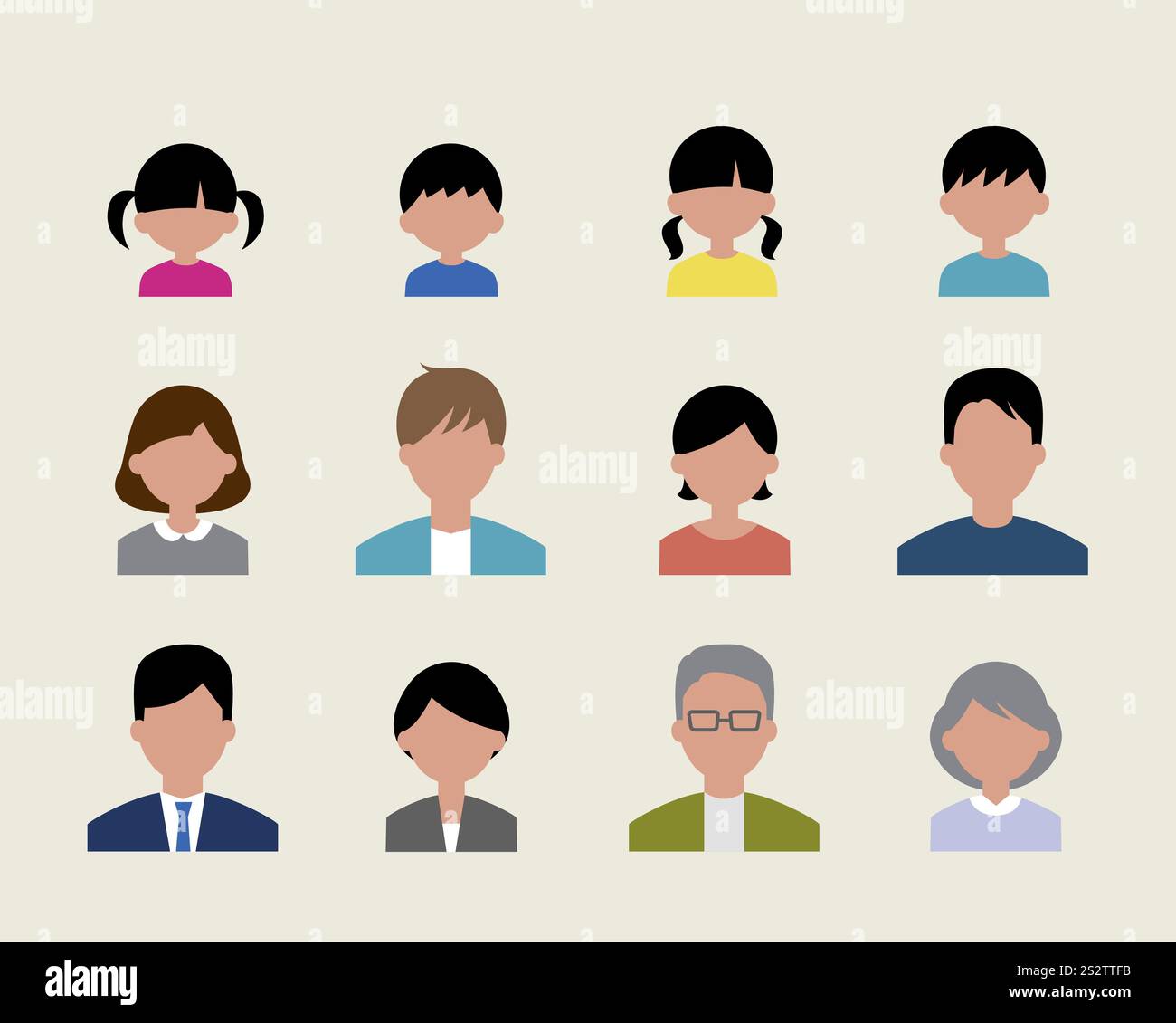 Bust-ups of various ages Stock Photo - Alamy