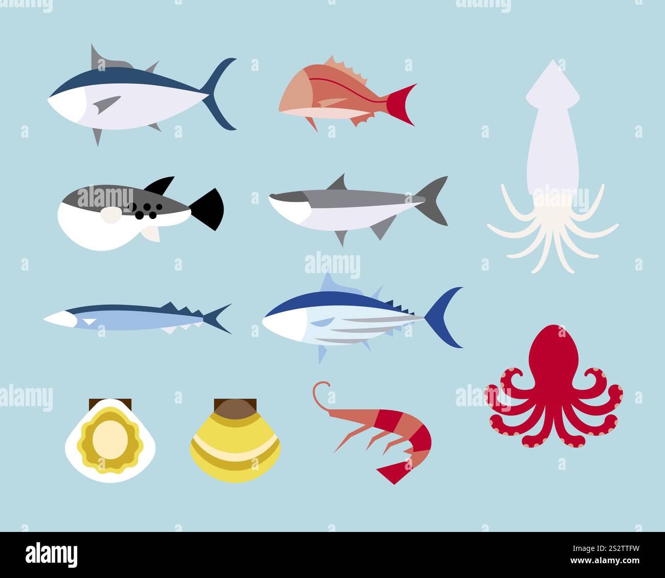 Edible fish vector hi-res stock photography and images - Alamy