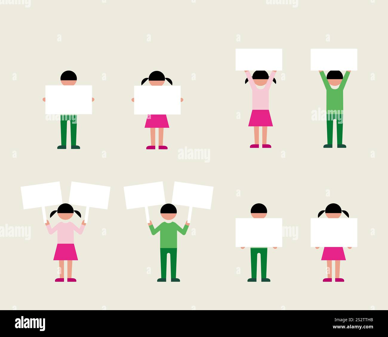 Children (holding placard Stock Photo - Alamy