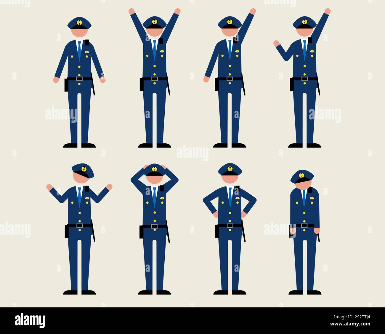 Police officer man (various emotions Stock Photo - Alamy