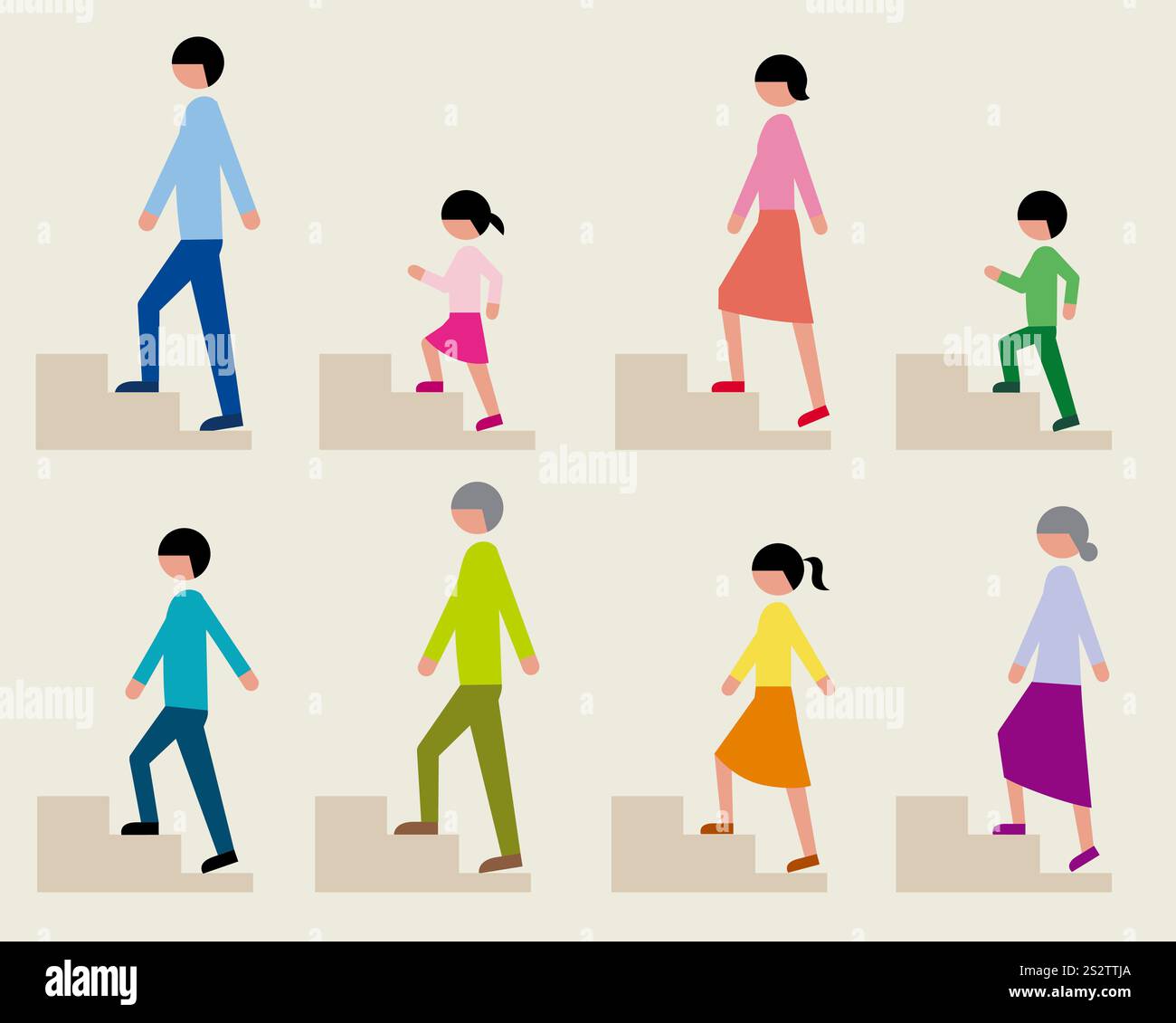 People (going up the stairs Stock Photo - Alamy