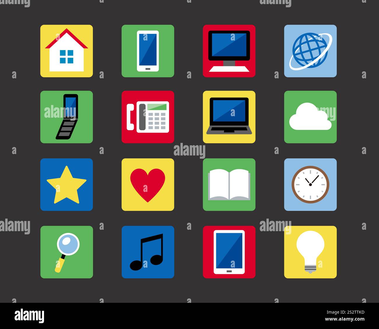 Set of icons Stock Photo - Alamy