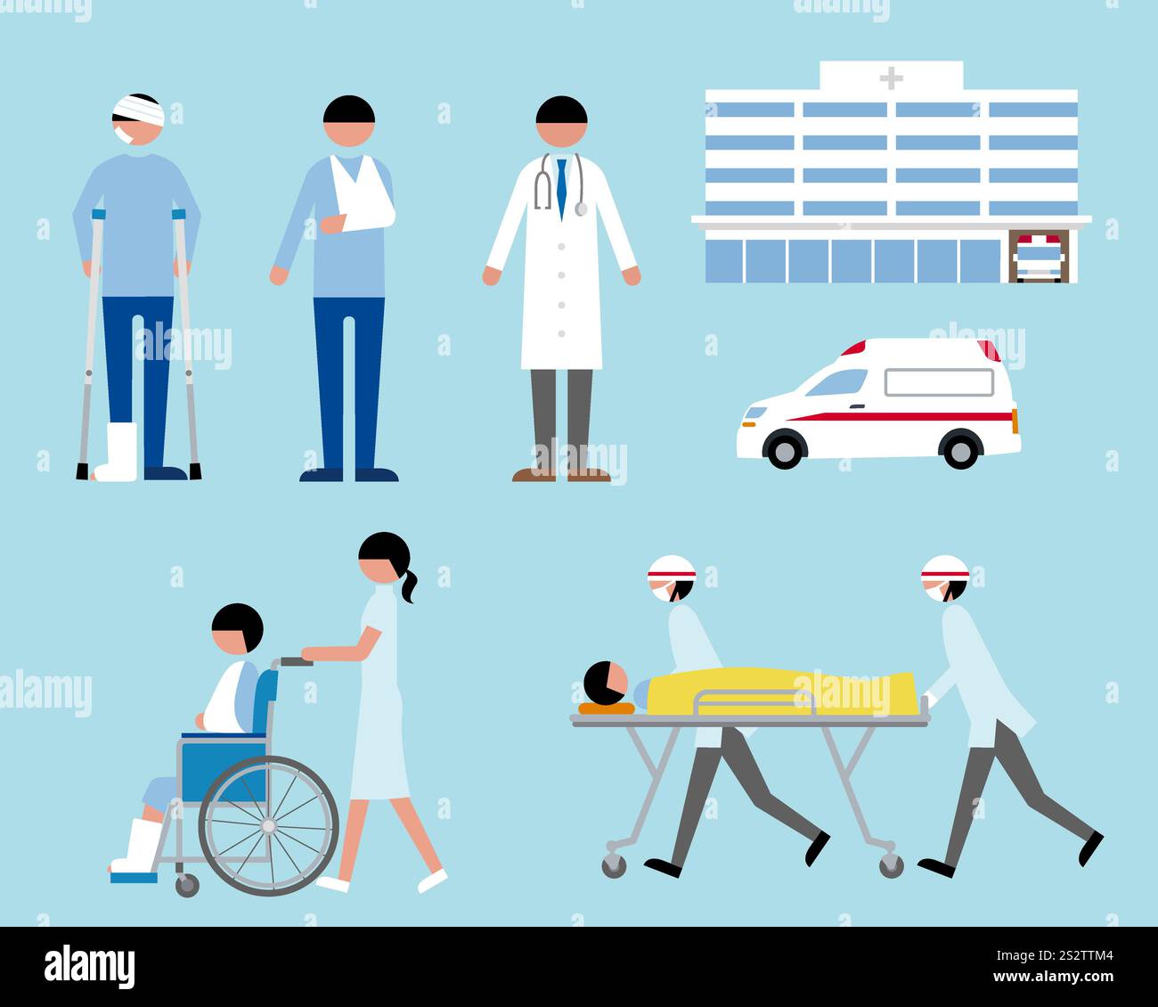 Ambulance, hospital, injured person, doctor Stock Photo - Alamy