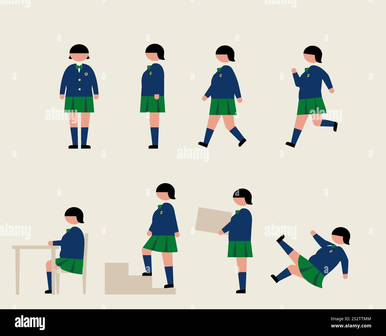 Obese female students (various behaviours Stock Photo - Alamy