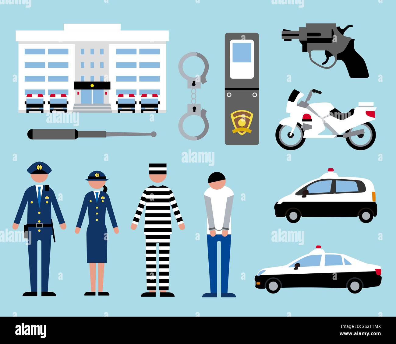 Police and criminal Stock Photo - Alamy