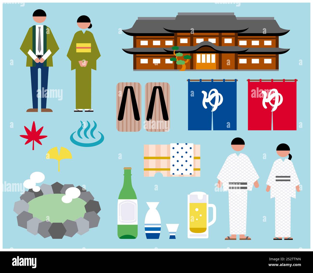 Onsen inn set Stock Photo - Alamy