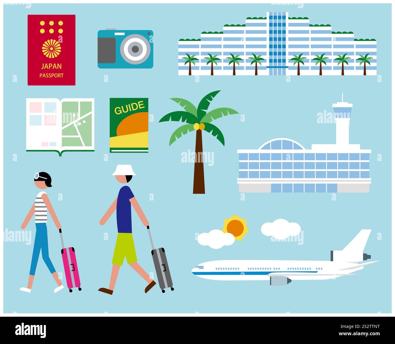 Overseas travel set Stock Photo - Alamy
