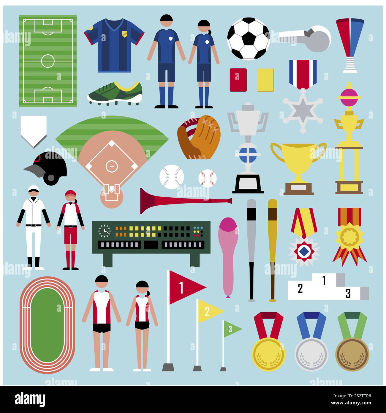 Sports award sets Stock Photo - Alamy