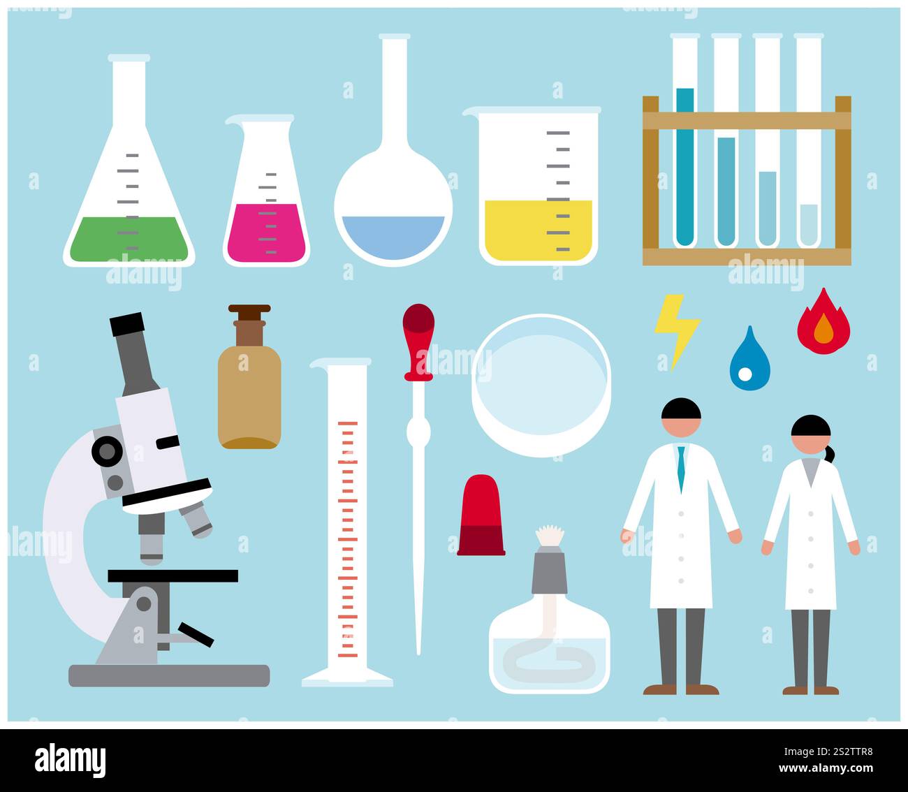 Science experiment set Stock Photo - Alamy