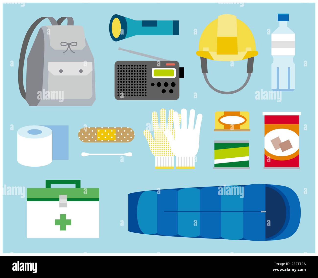 Disaster prevention tool kit Stock Photo - Alamy