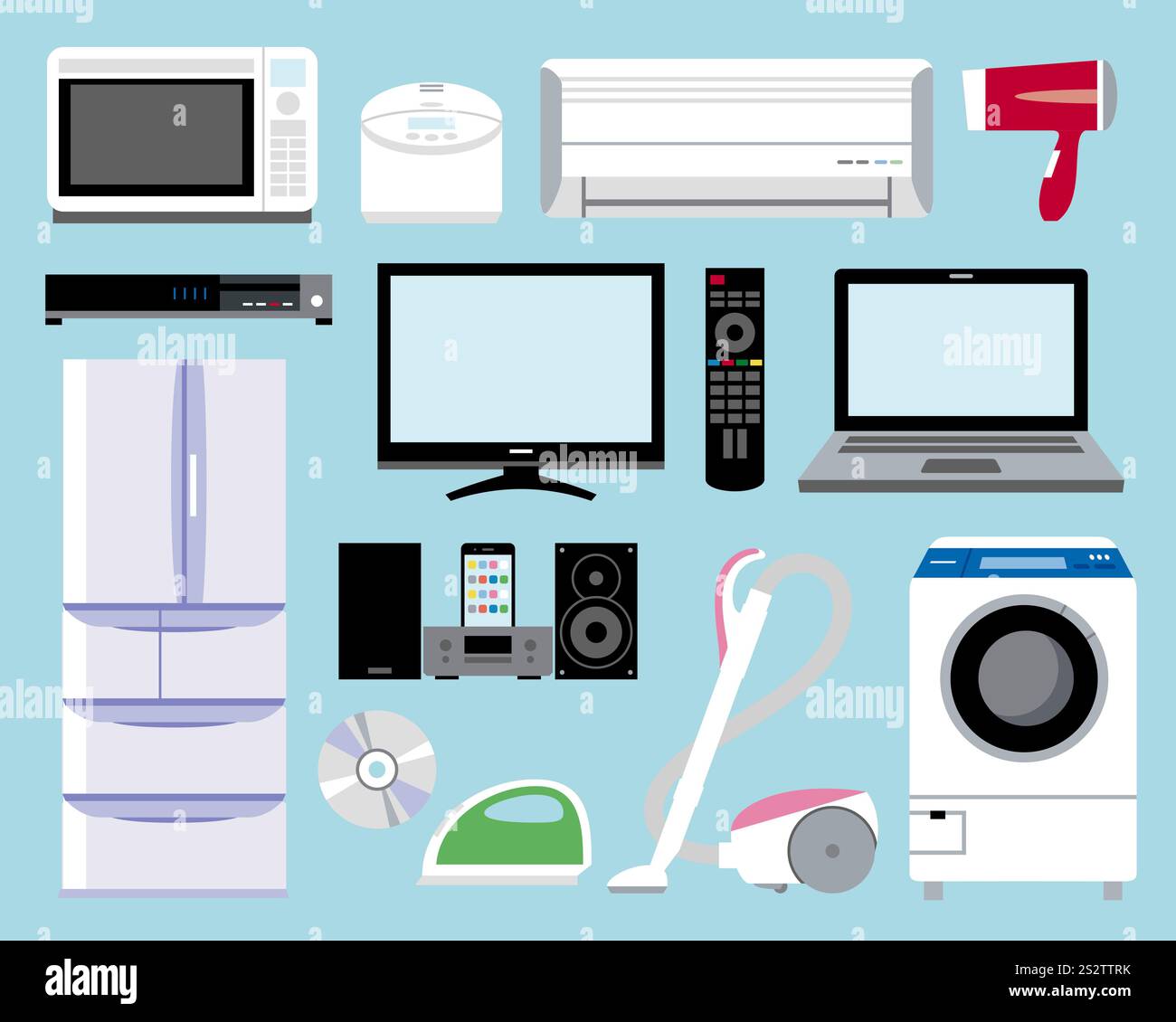 Home appliance set Stock Photo - Alamy