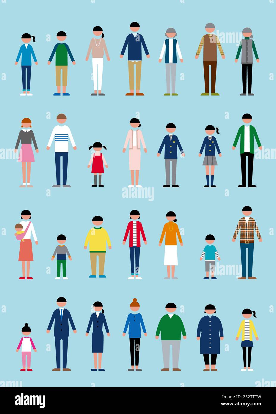 Various people sets Stock Photo - Alamy