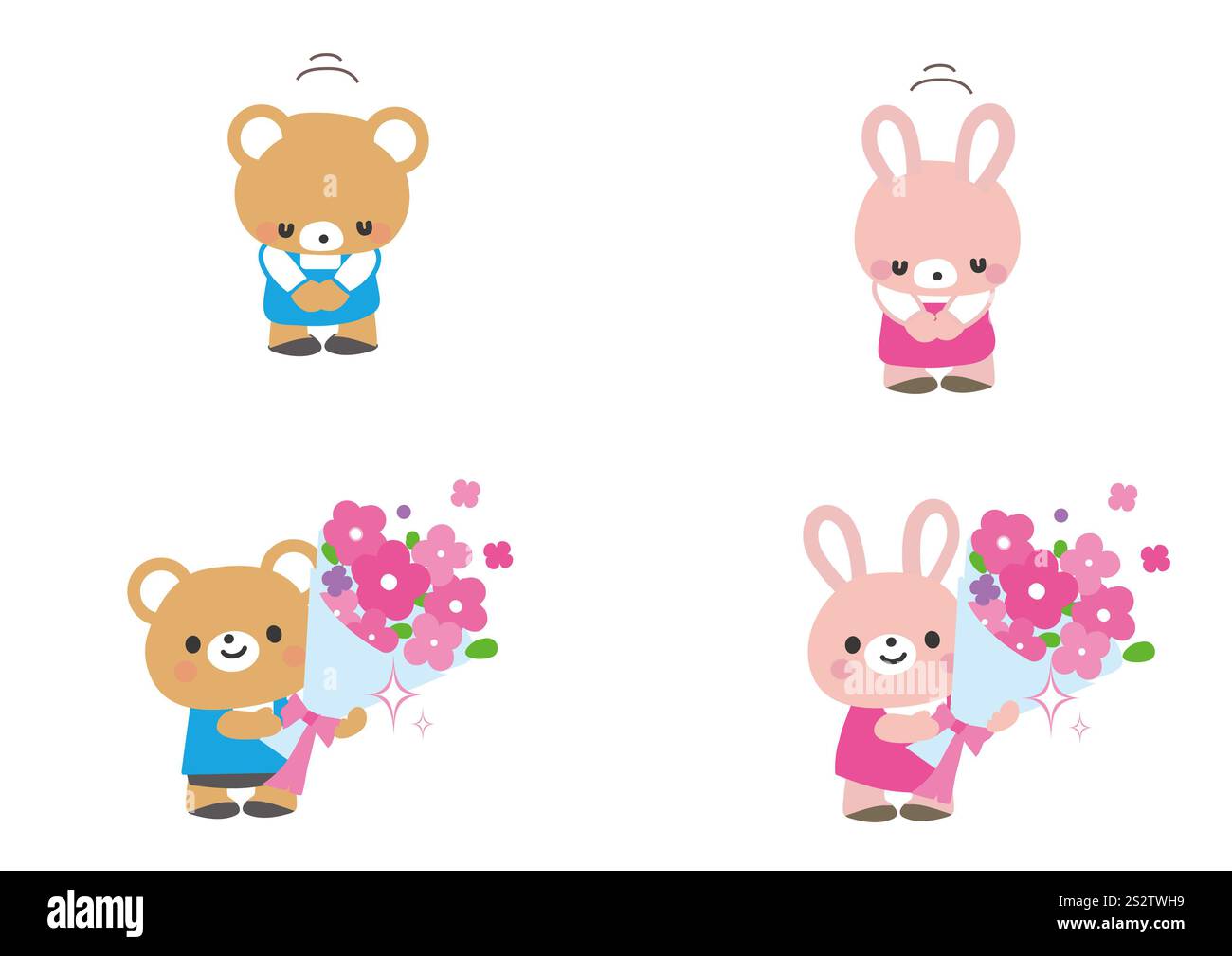 Bear and rabbit Cut Out Stock Images & Pictures - Alamy