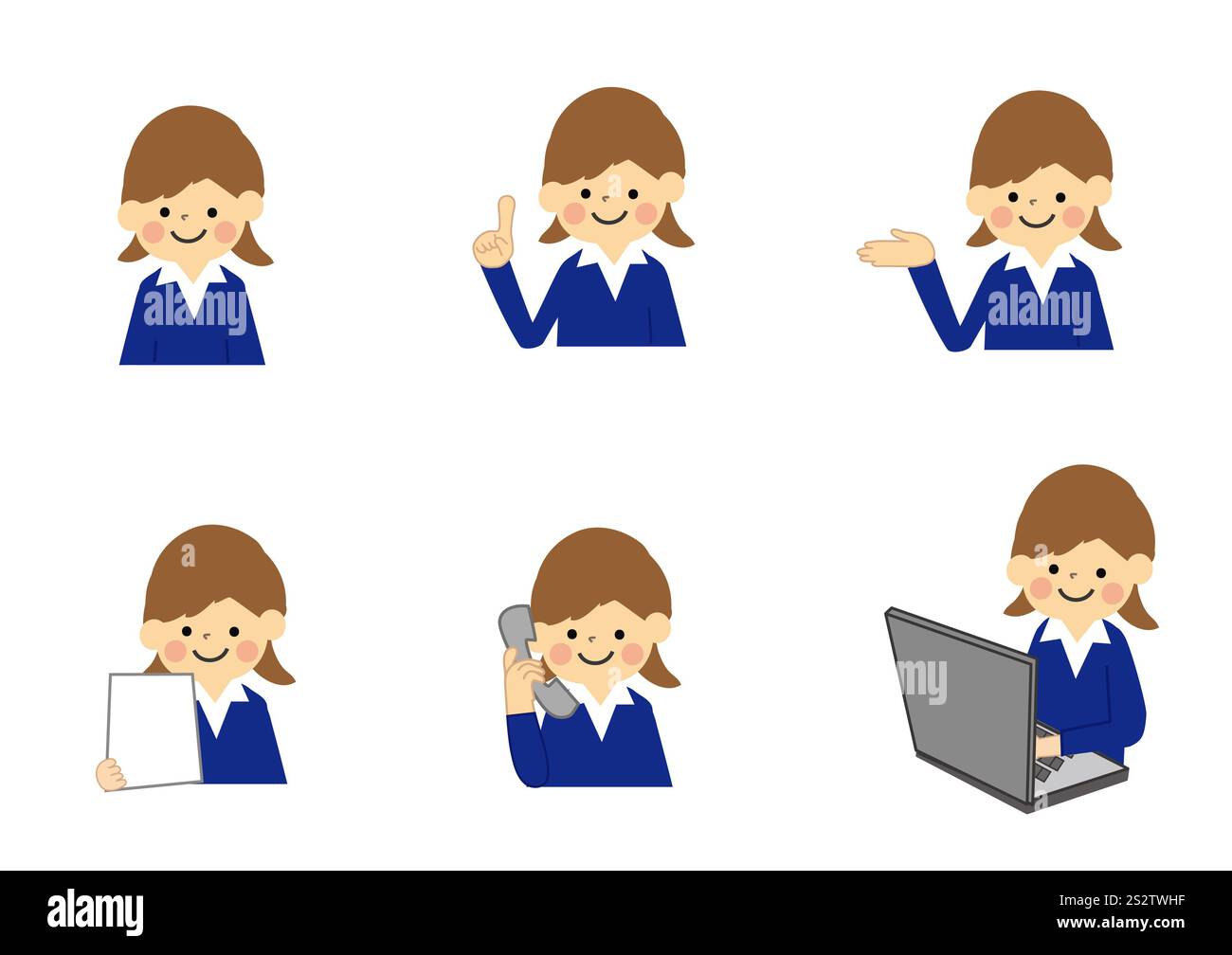 Female student set Stock Photo - Alamy