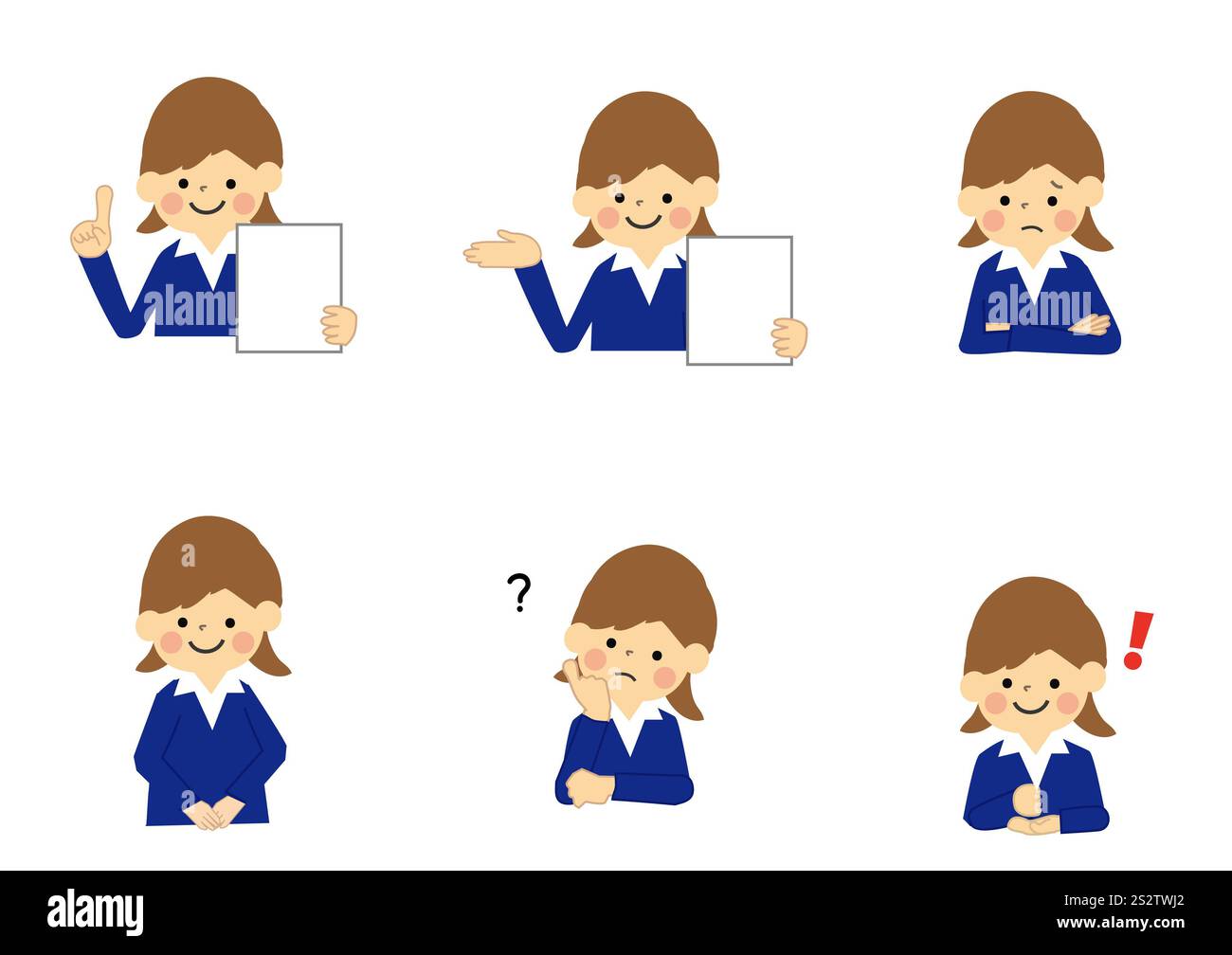 Female student set Stock Photo - Alamy