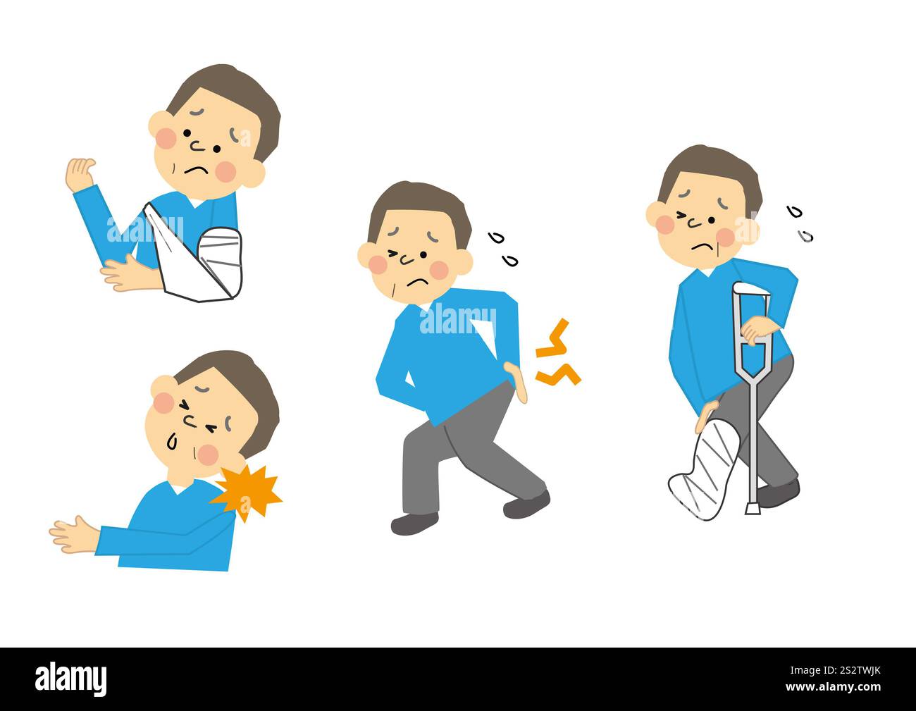 Set of ill-fitting men Stock Photo - Alamy