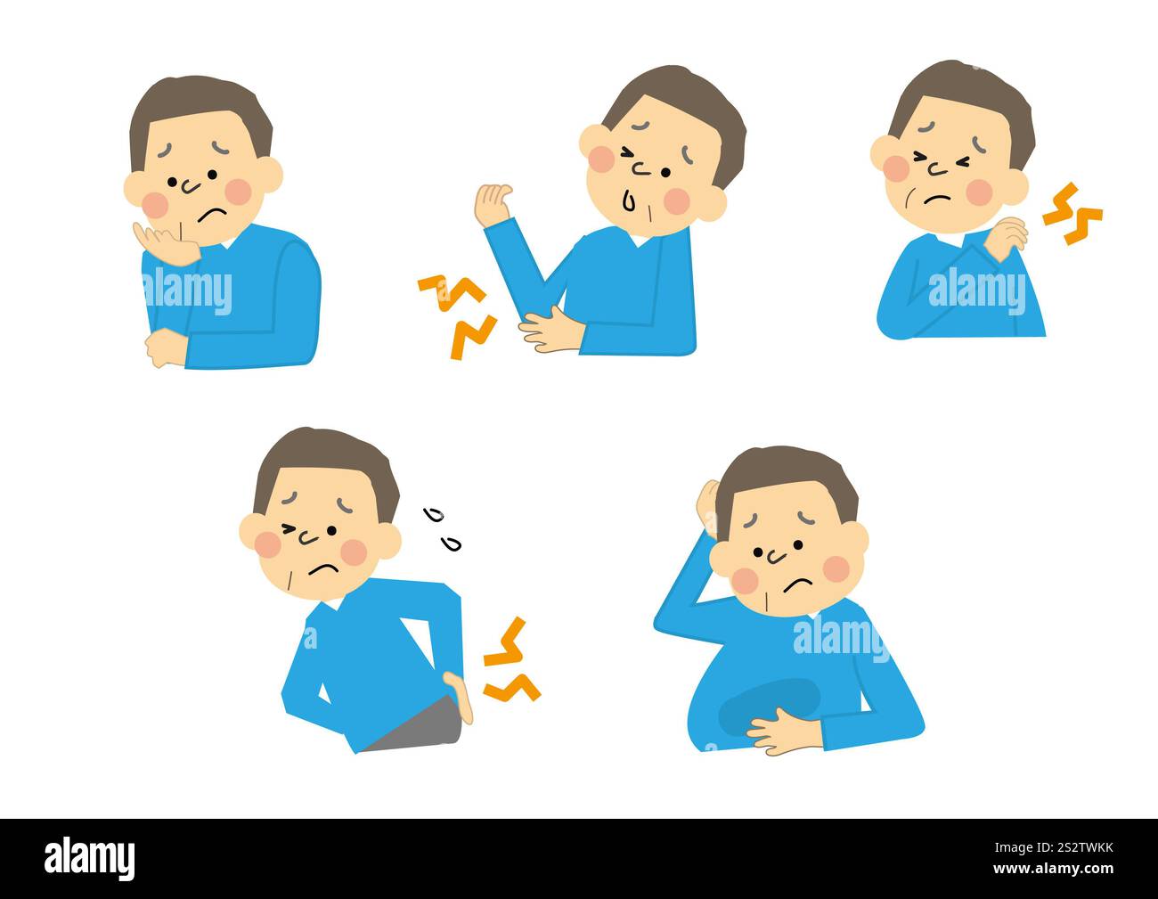 Set of ill-fitting men Stock Photo - Alamy