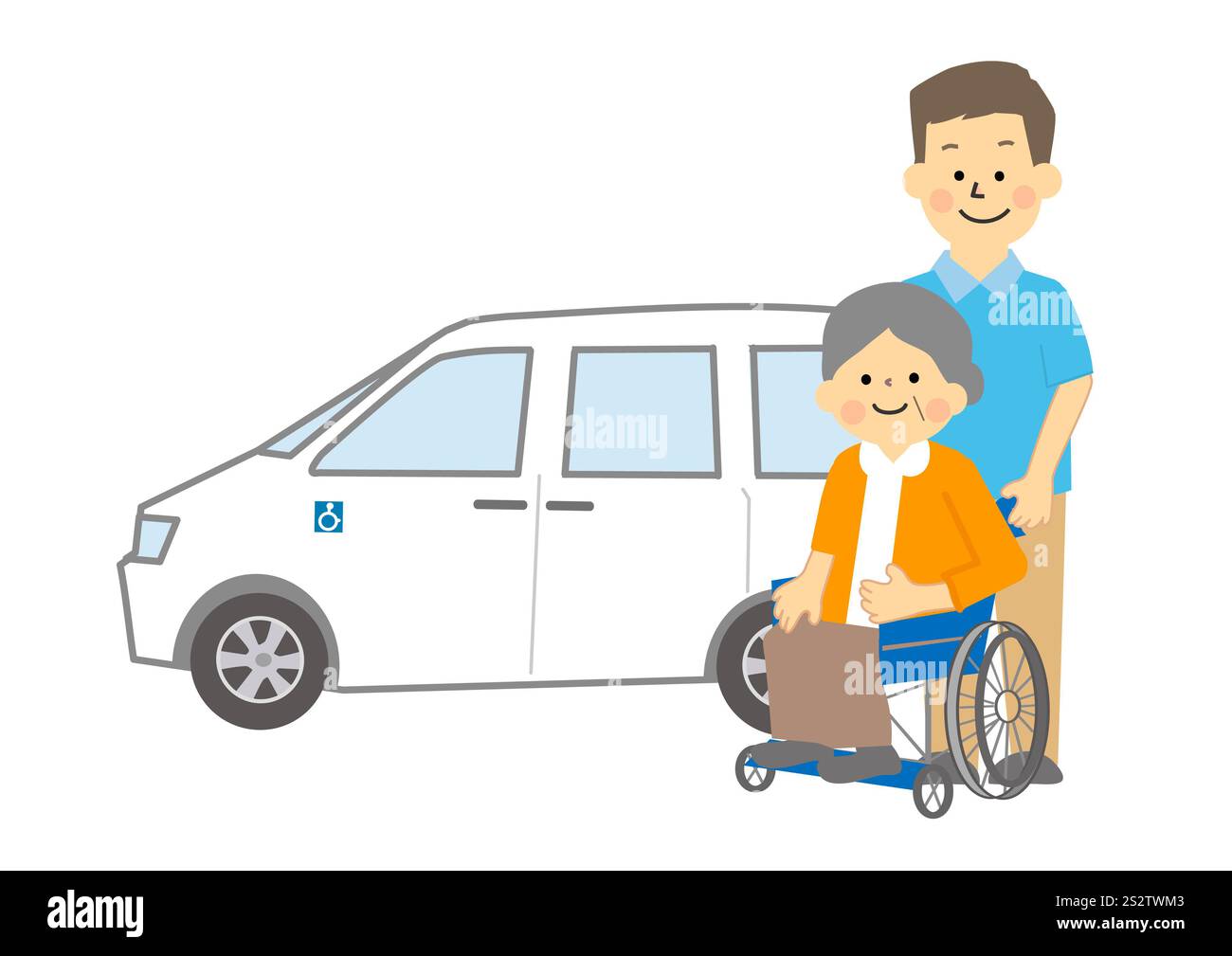 Senior woman caregiver help Cut Out Stock Images & Pictures - Alamy