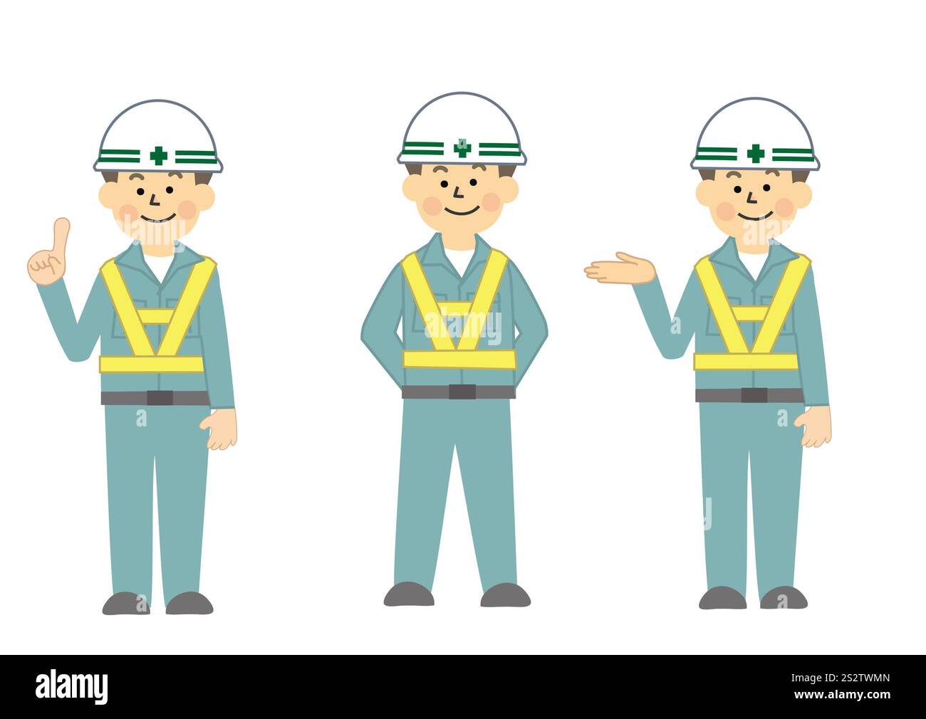 Construction worker full-body set Stock Photo - Alamy