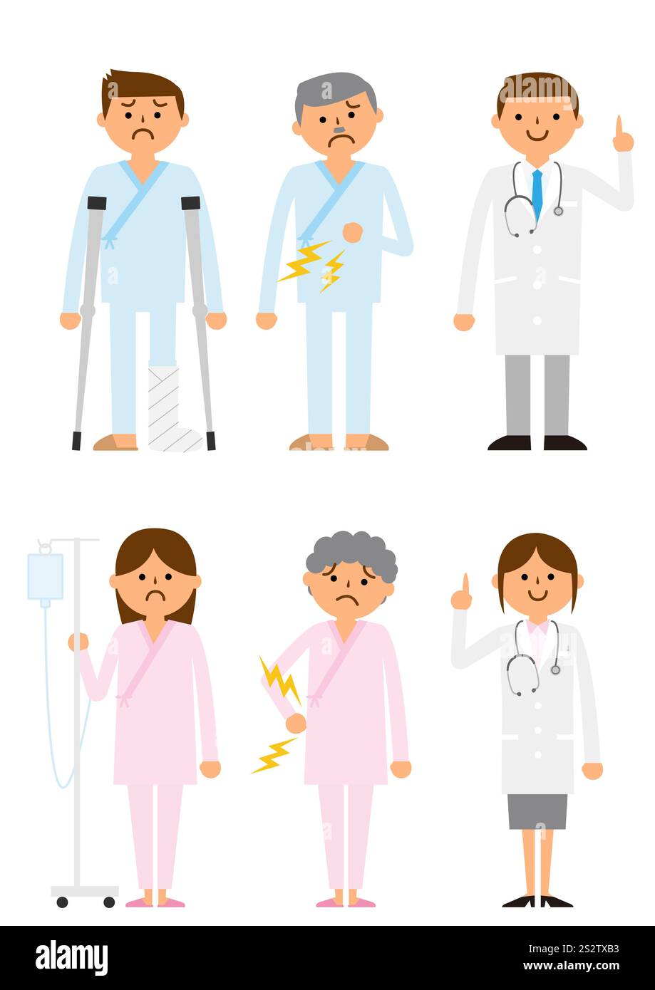 Doctor patient vector Cut Out Stock Images & Pictures - Alamy
