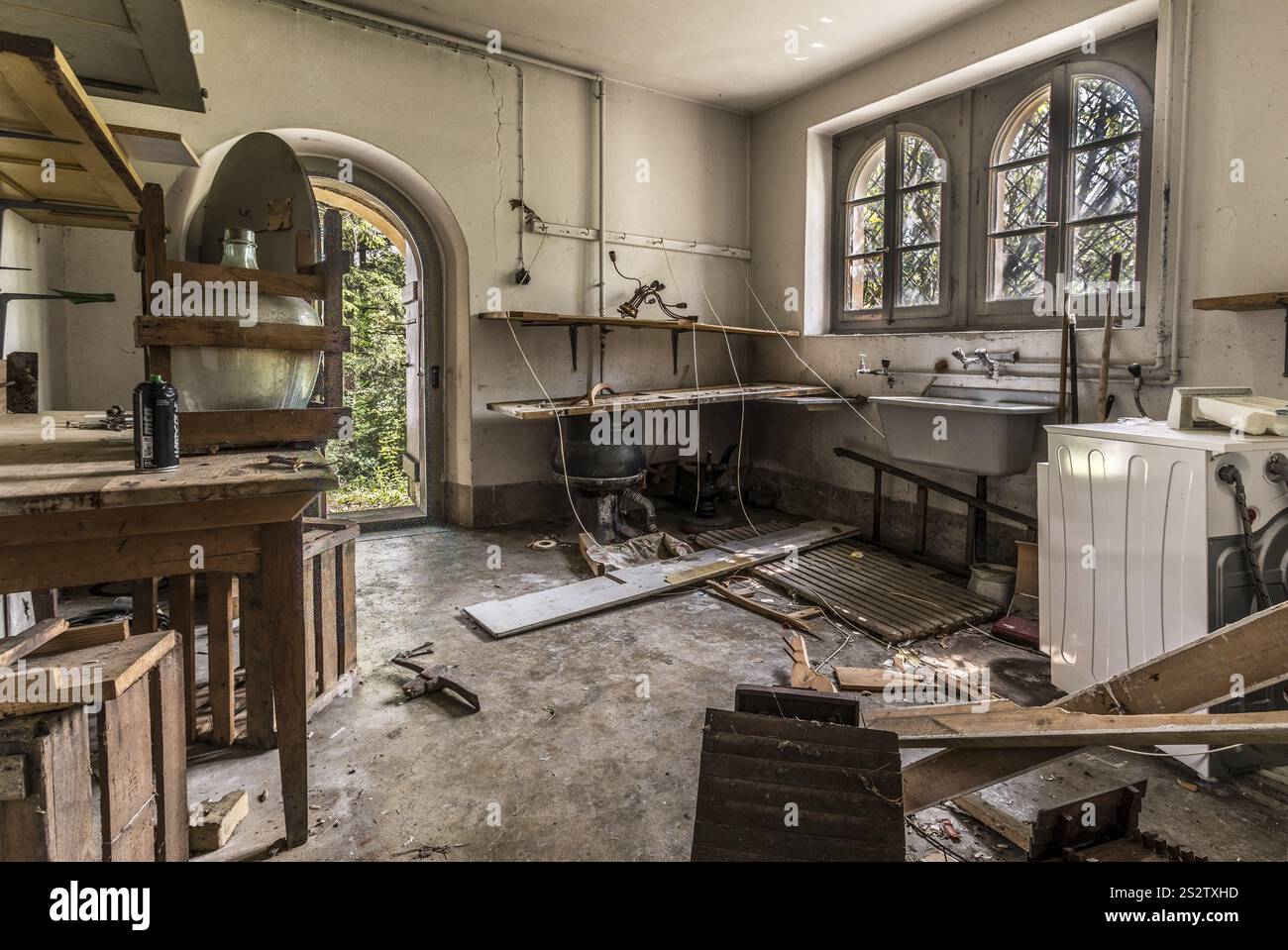 The laundry room of the former factory owner's villa Sonnenheim ...