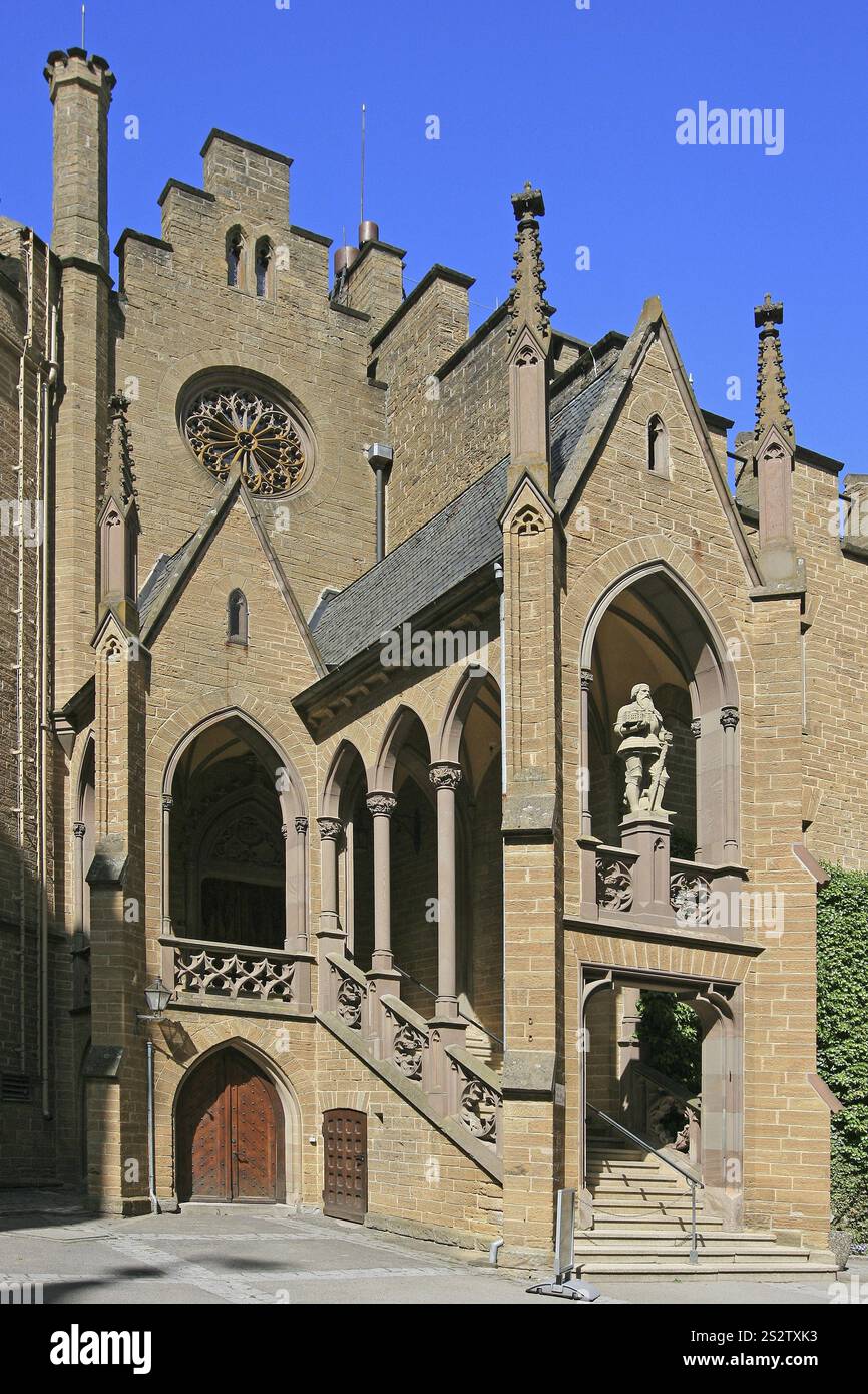 Hohenzollern Castle, ancestral castle of the princely family and former ...