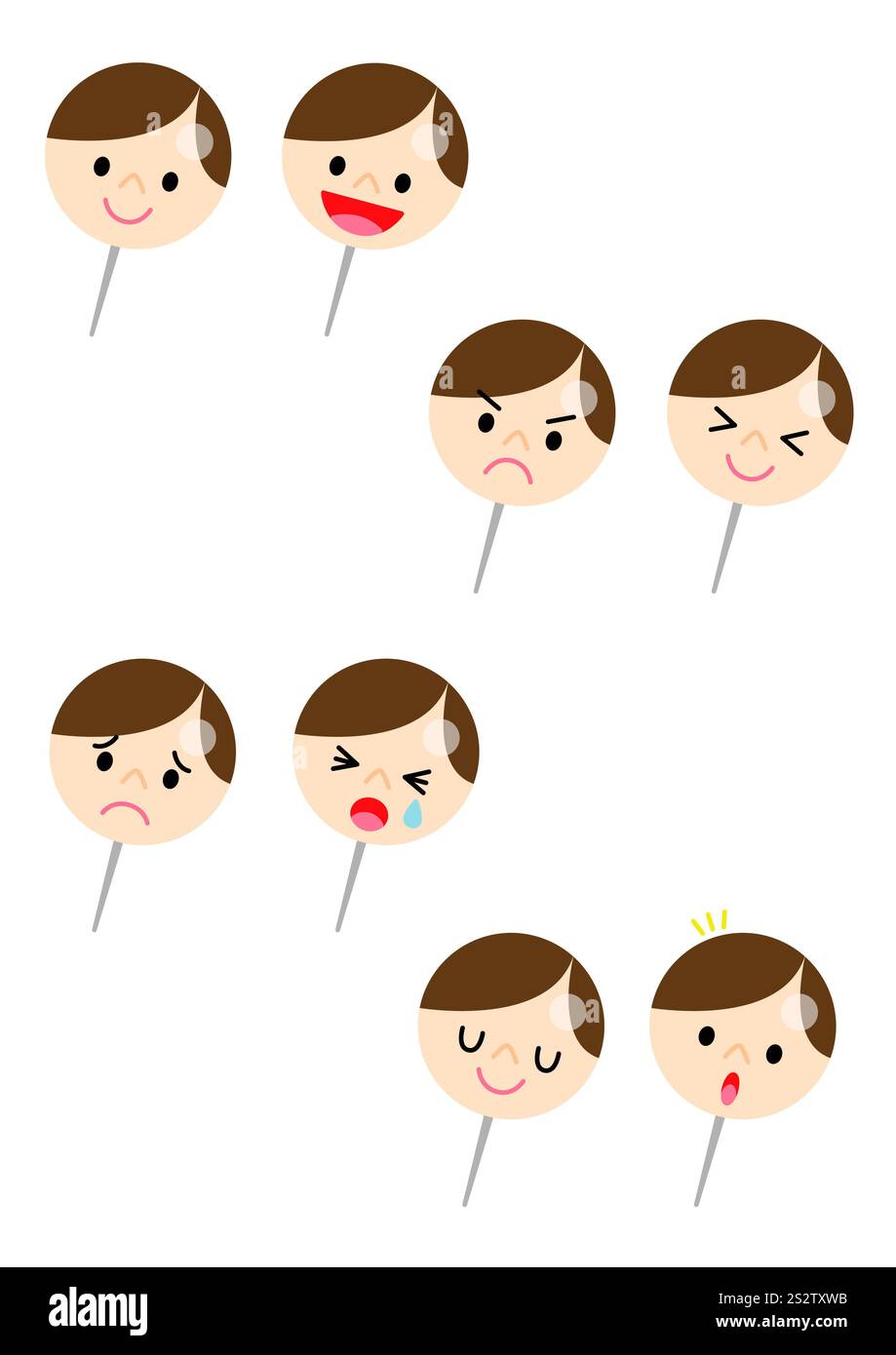 People icon, pin Emotions Stock Photo - Alamy
