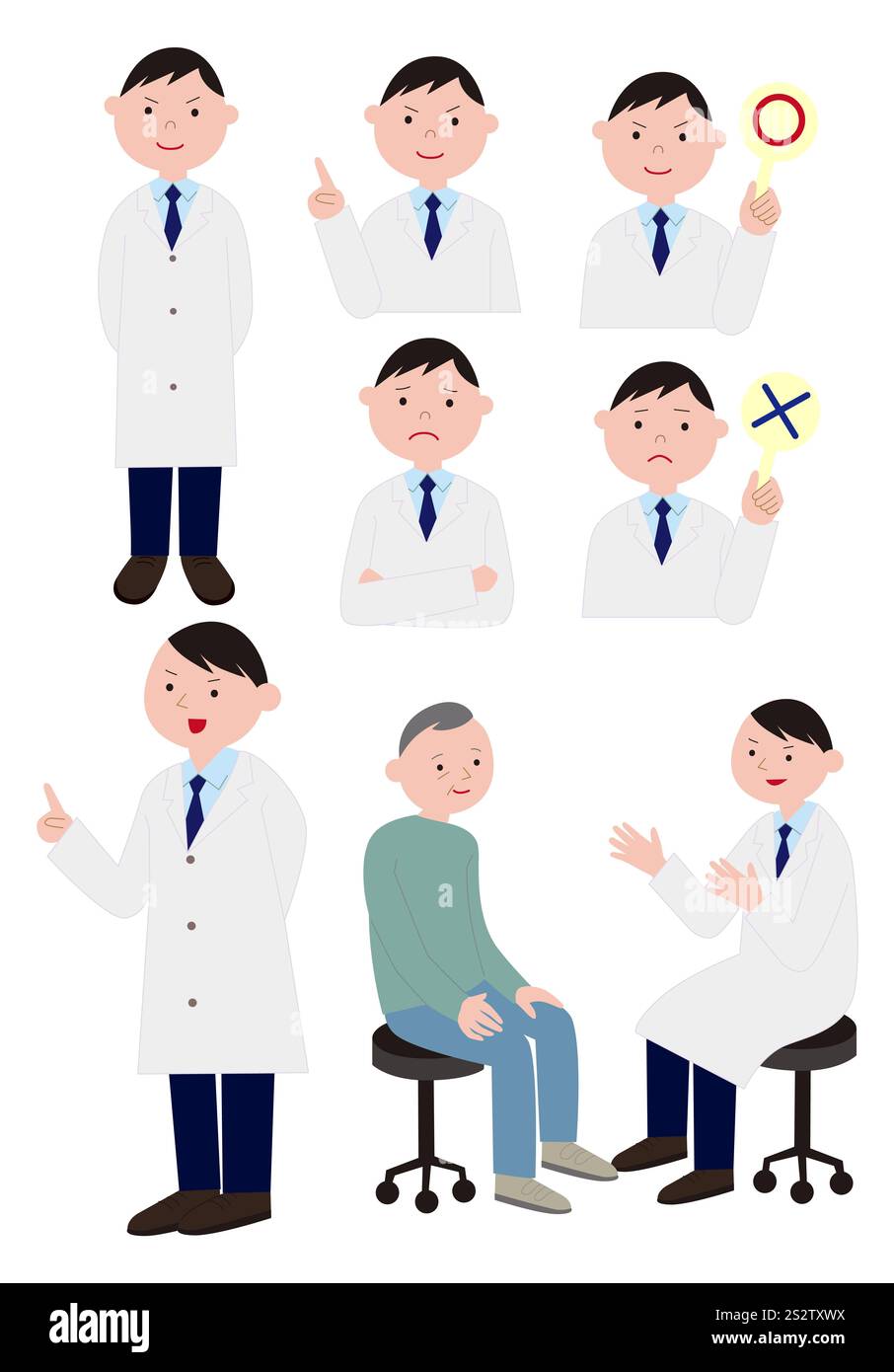 Doctor patient vector Cut Out Stock Images & Pictures - Alamy
