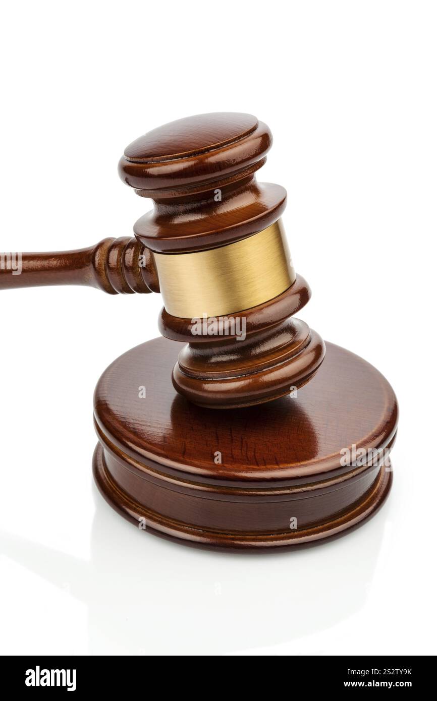 Auction gavel or judge's gavel, symbolic photo for authority and ...