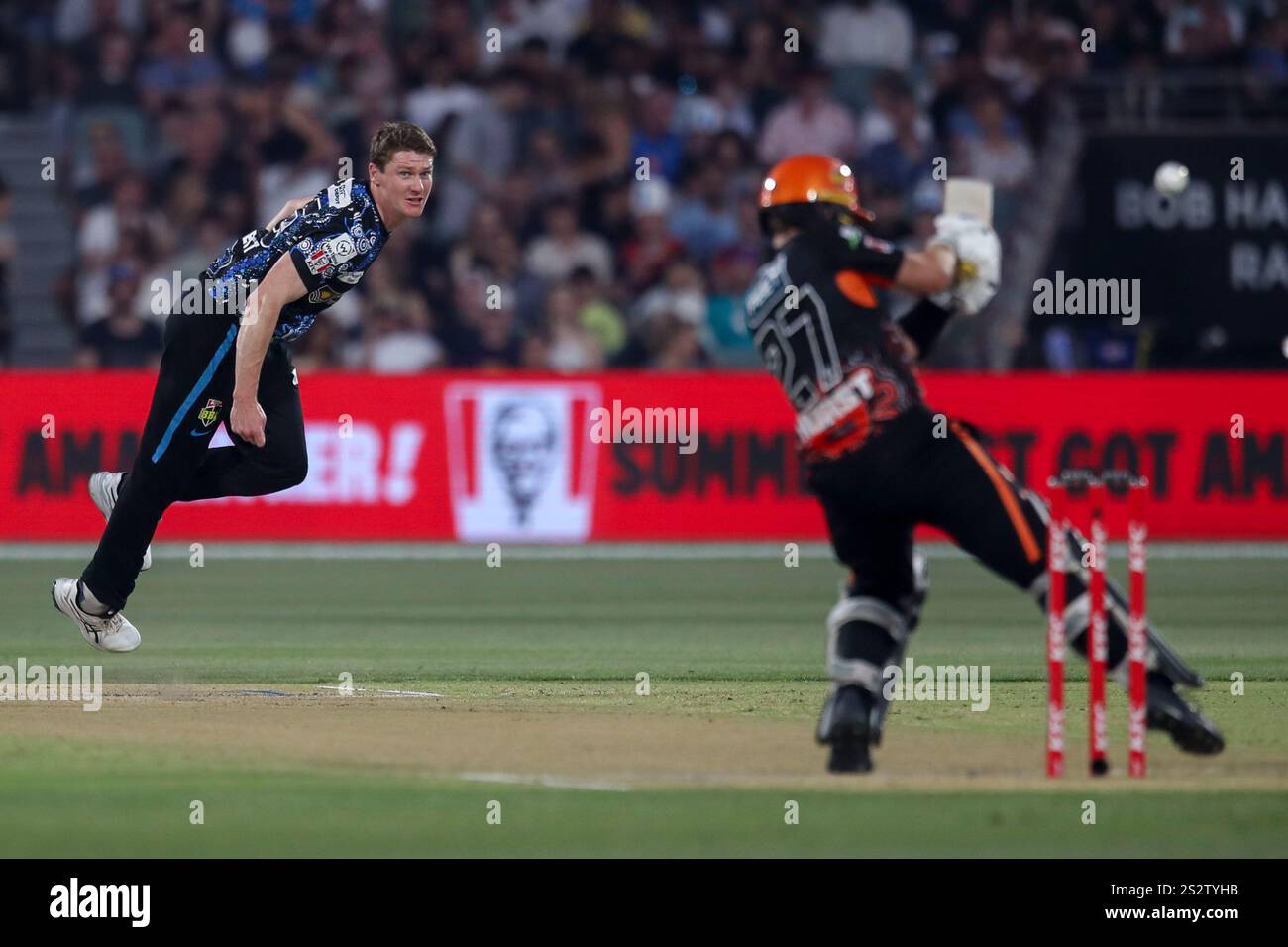 Adelaide, Australia. 31st Dec, 2024. Brendan Doggett of the Strikers ...