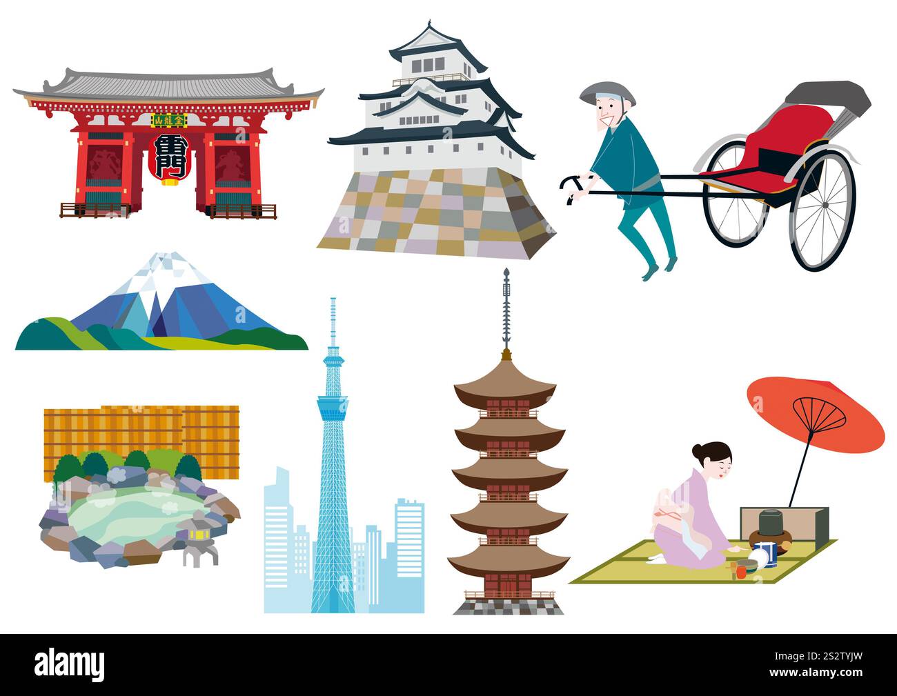 Japanese tourist attractions Stock Photo - Alamy