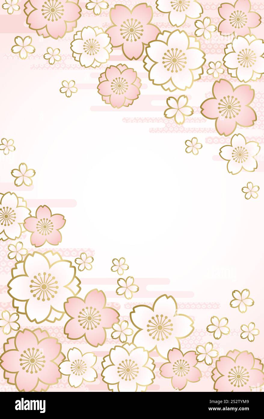 Gold cherry blossom pattern hi-res stock photography and images - Alamy