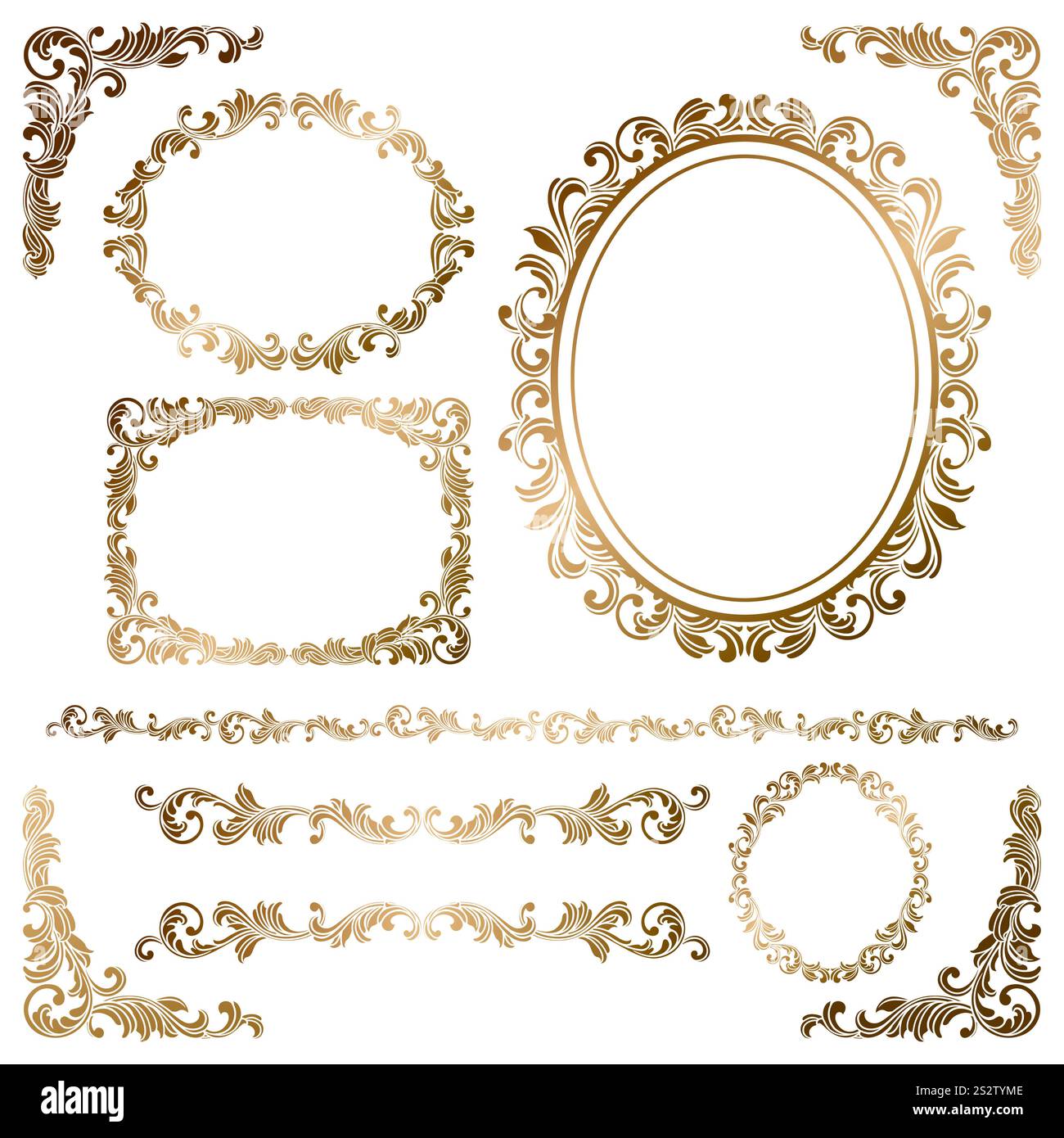 Vintage frame corner set Cut Out Stock Images & Pictures - Alamy