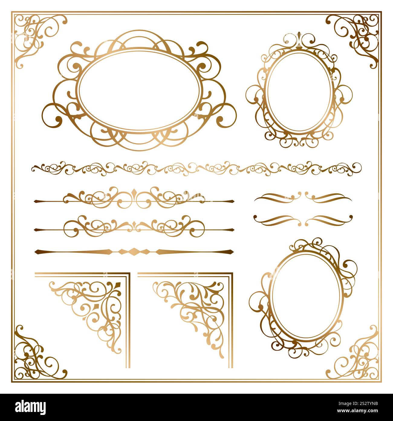 Vintage frame corner set Cut Out Stock Images & Pictures - Alamy