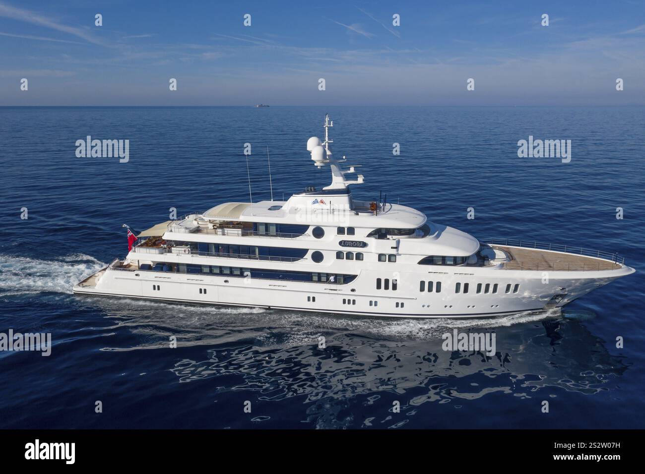 Aerial view 74 metre motor yacht AURORA, delivered in 2017 by the ...