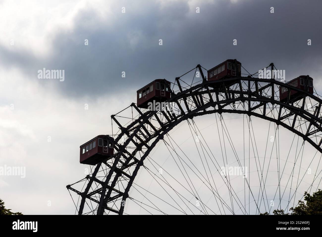 One of the landmarks of Vienna in Austria is the Giant Ferris Wheel in ...