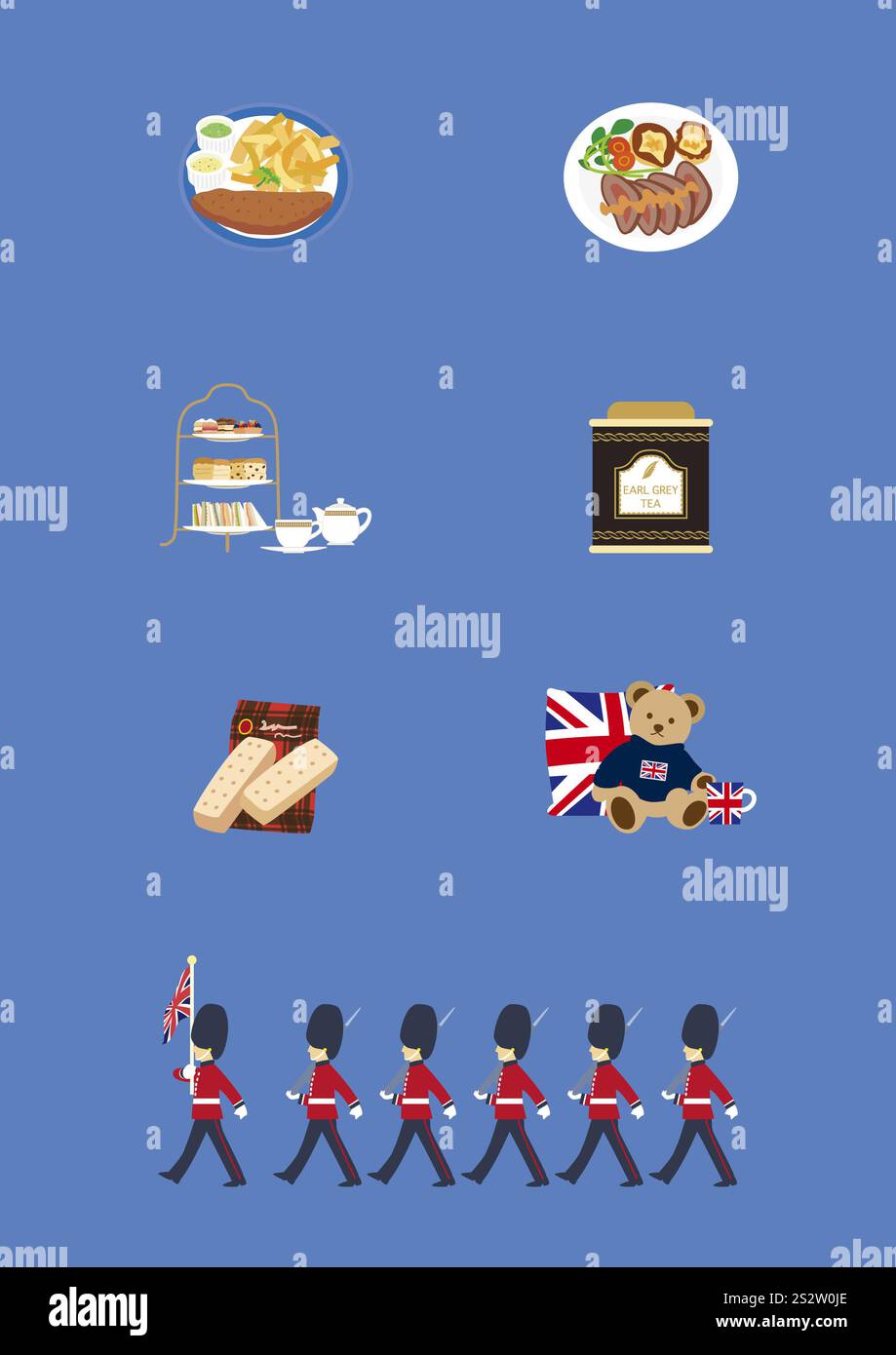 British food and souvenirs Stock Photo - Alamy