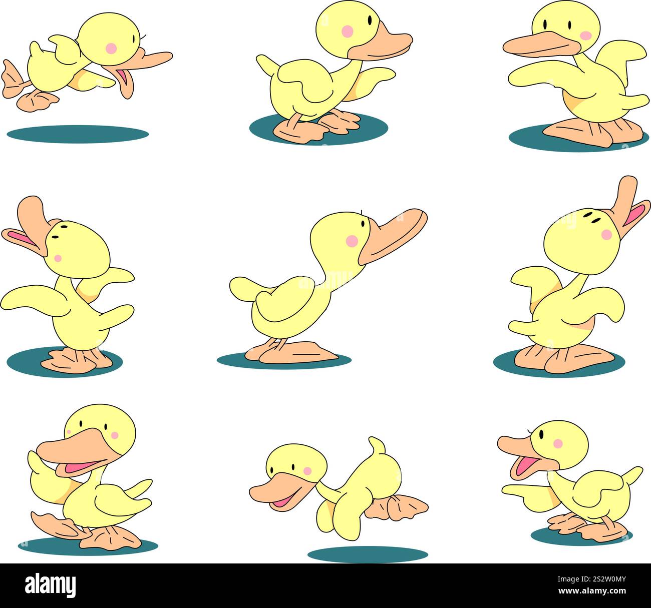 Collection of cute duck cuts Stock Photo - Alamy