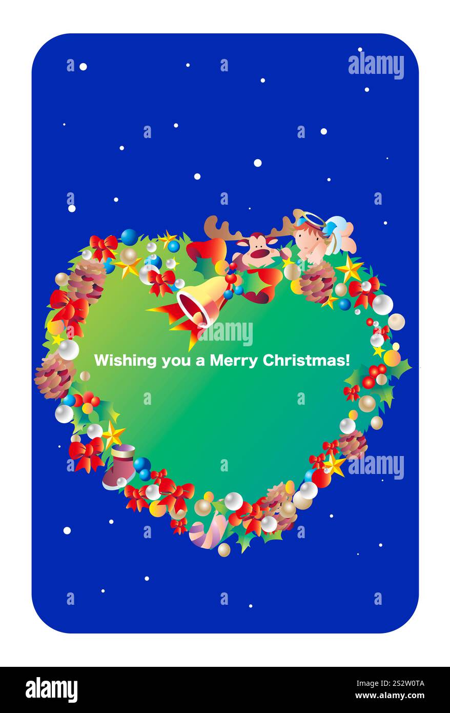 Christmas wreath postcard Cut Out Stock Images & Pictures - Alamy