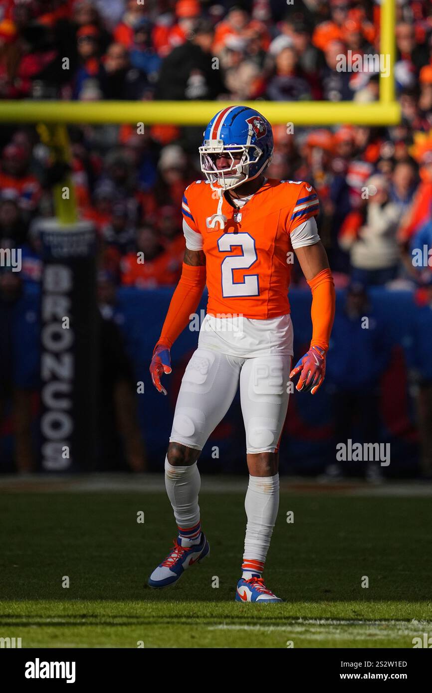 Denver Broncos cornerback Pat Surtain II (2) runs a play against the ...