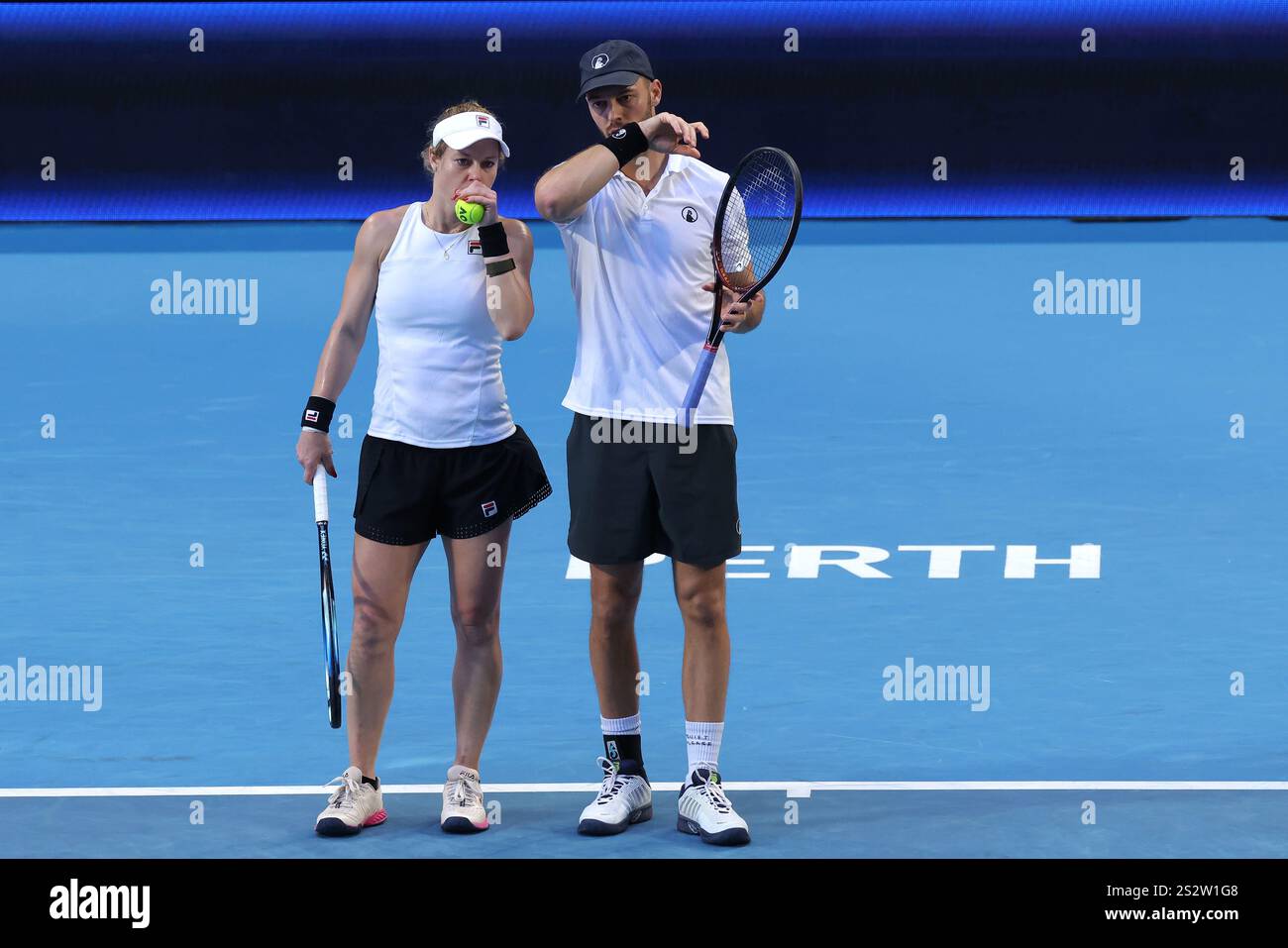 Perth, Australia. 01st Jan, 2025. Tim Puetz and Laura Siegemund of ...