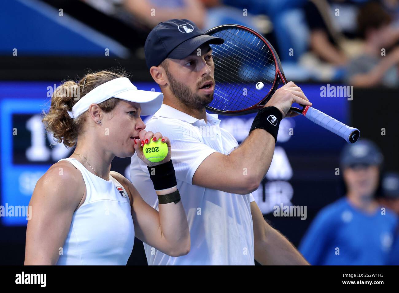 Perth, Australia. 01st Jan, 2025. Tim Puetz and Laura Siegemund of ...