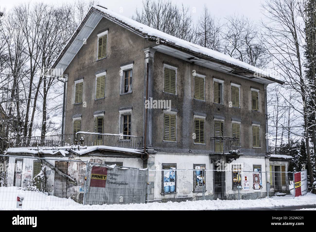 Exterior photo in front of the renovation of the simple neoclassical ...