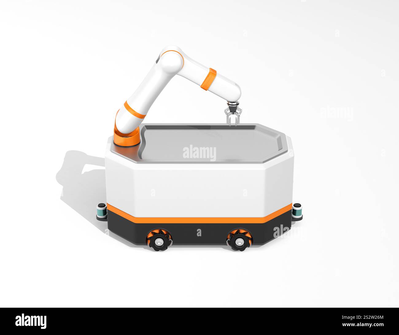 Side image of AGV unmanned guided vehicle in Grayback Stock Photo - Alamy